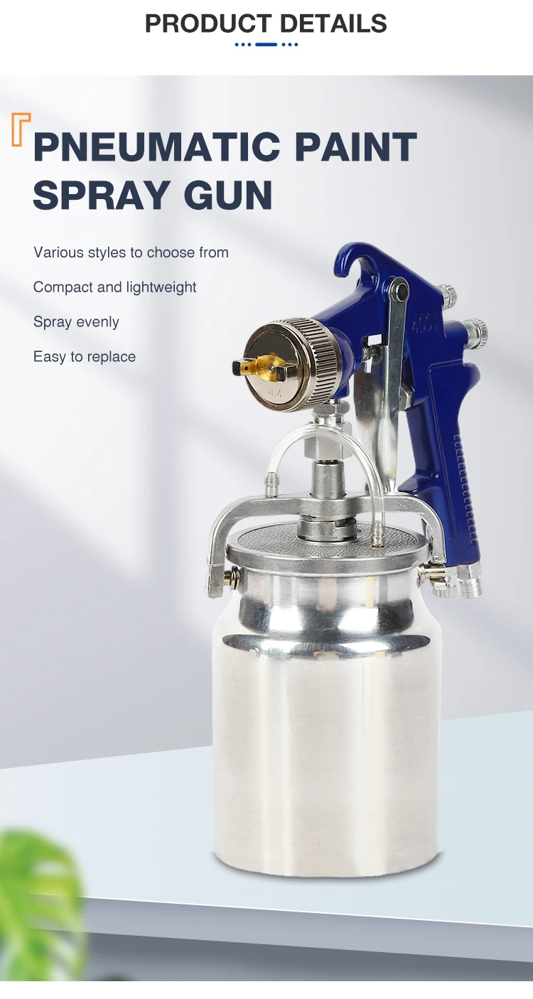 Pneumatic Tools Air Hopper Spray Gun 1.4/1.7mm Nozzle Pneumatic Texture ...