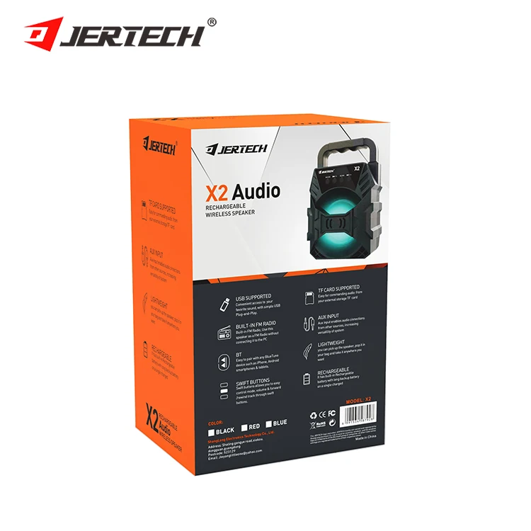 Jertech X2 New Waterproof Ipx6 Portable Outdoor Wireless Speaker Plays ...