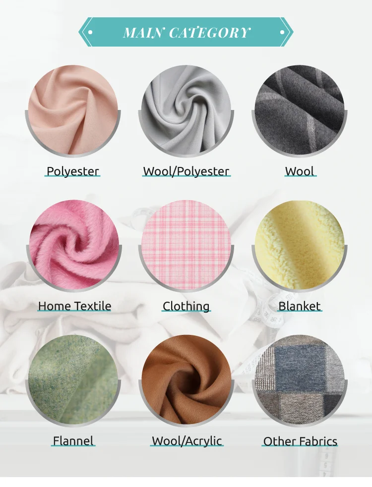 100% Polyester Wool Fabric Knitting Wholesale Woolen Polyester Fabric ...