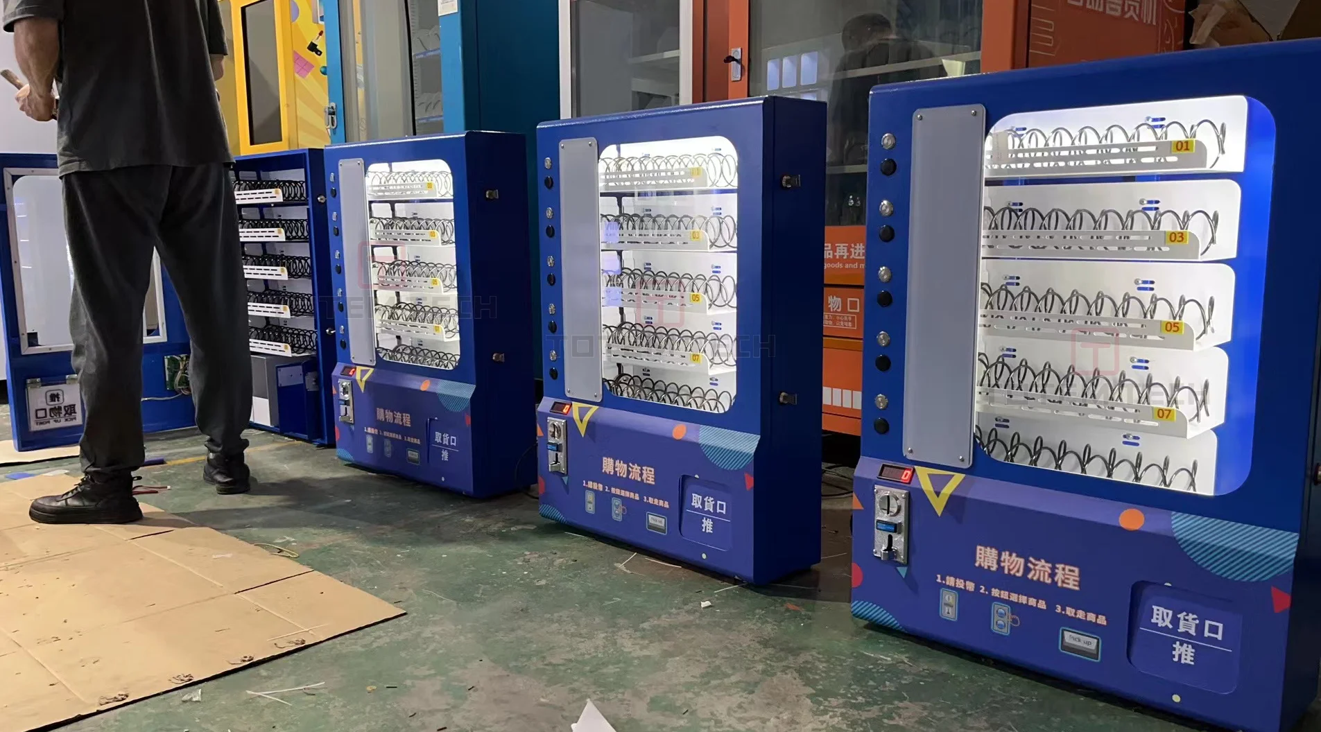 Coin Bill Operated Drink Snacks Vending Machine Smart Mini Laundry Soap ...