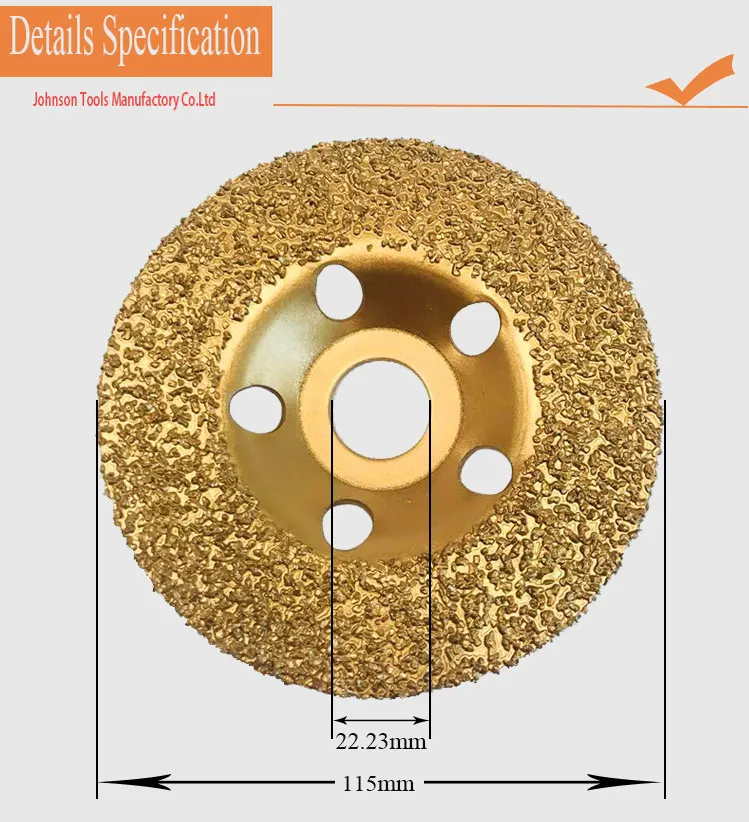 Tungsten Carbide Buffing Grinding Discs for Roughing Rubber and Fabric