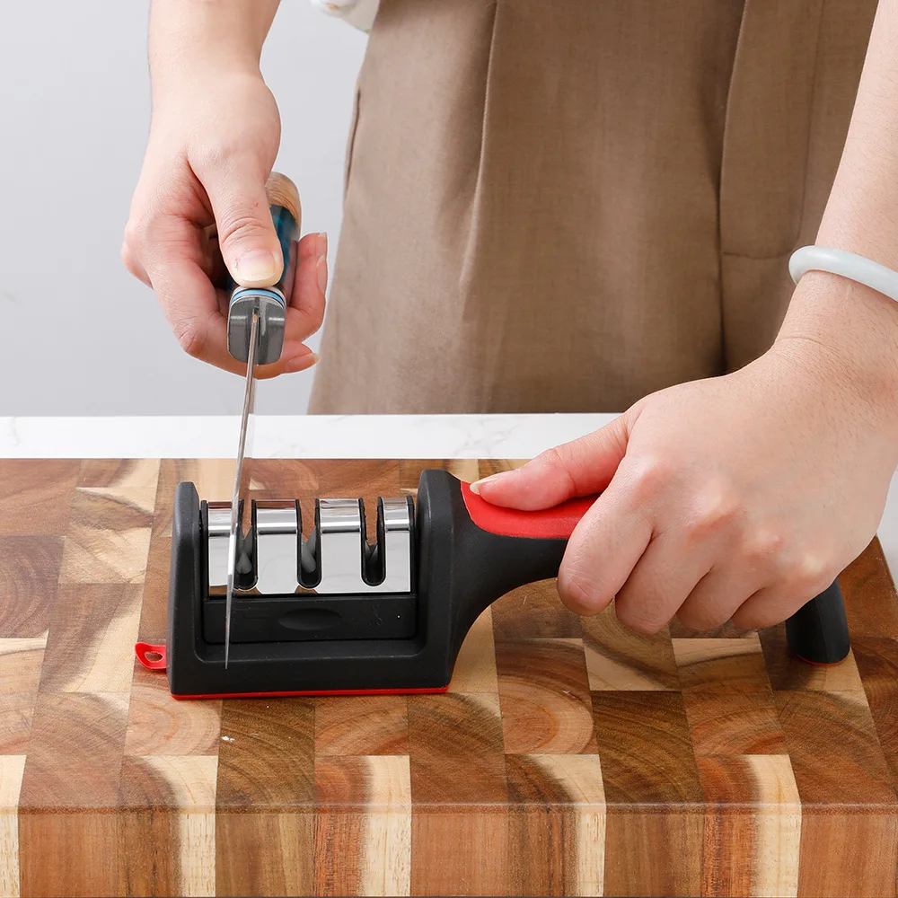 4 in 1 Professional Manual Household Knife Sharpener Fast Sharpening ...