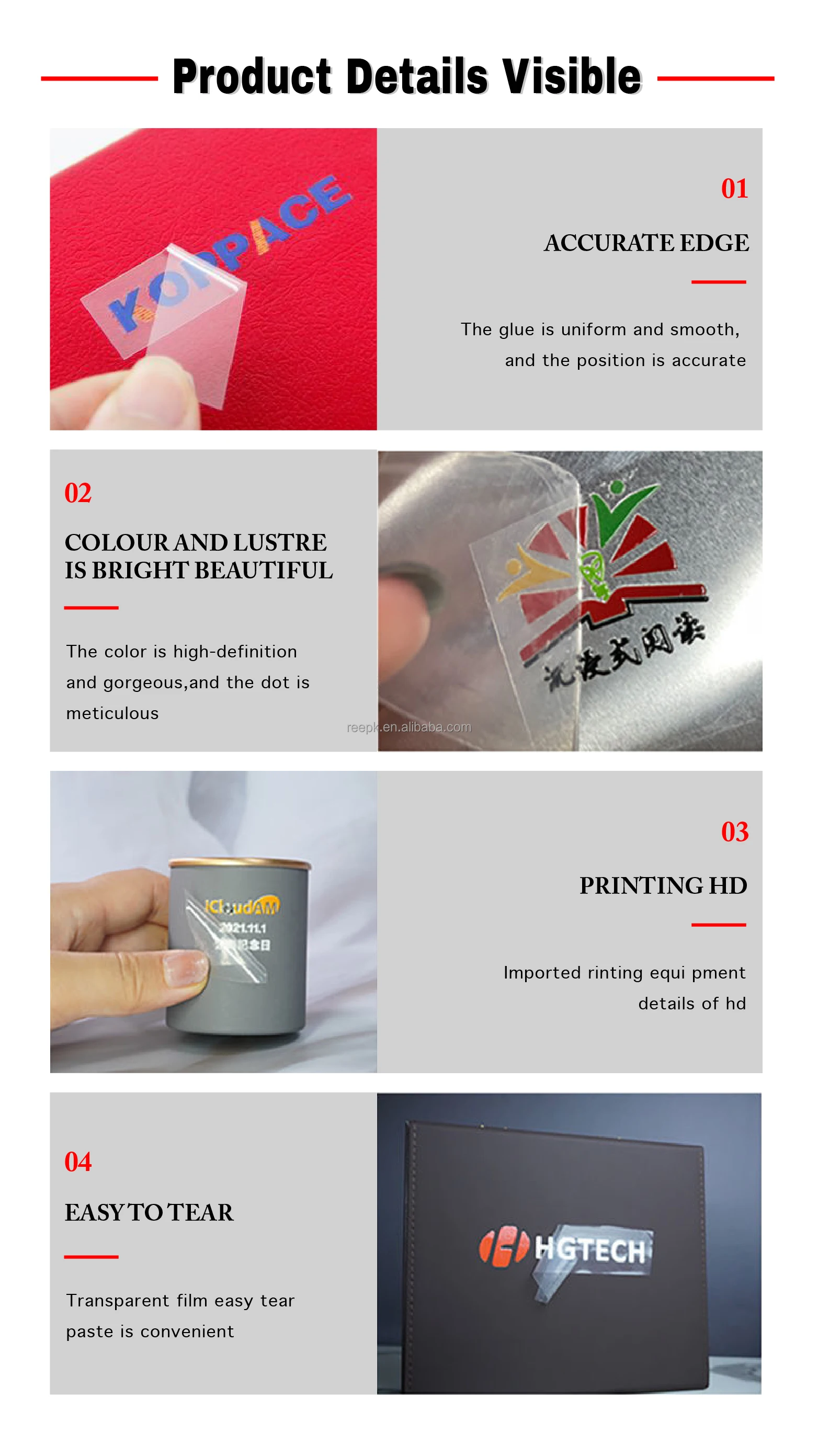 Custom 3d Uv Transfer Sticker Waterproof Transparent Logo Trademark ...