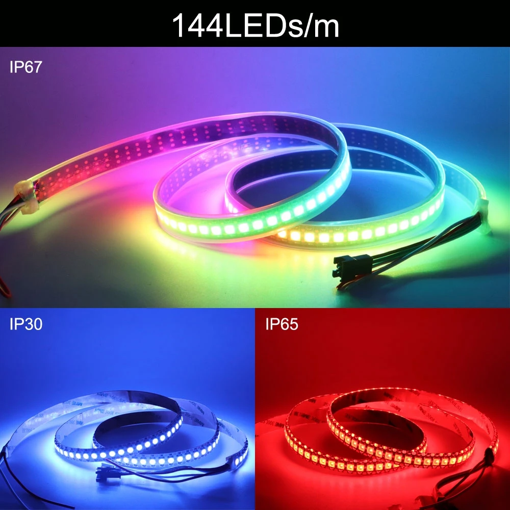 WS2812B LED Strips - Smart RGB + IC, 50000 Hours Lifespan
