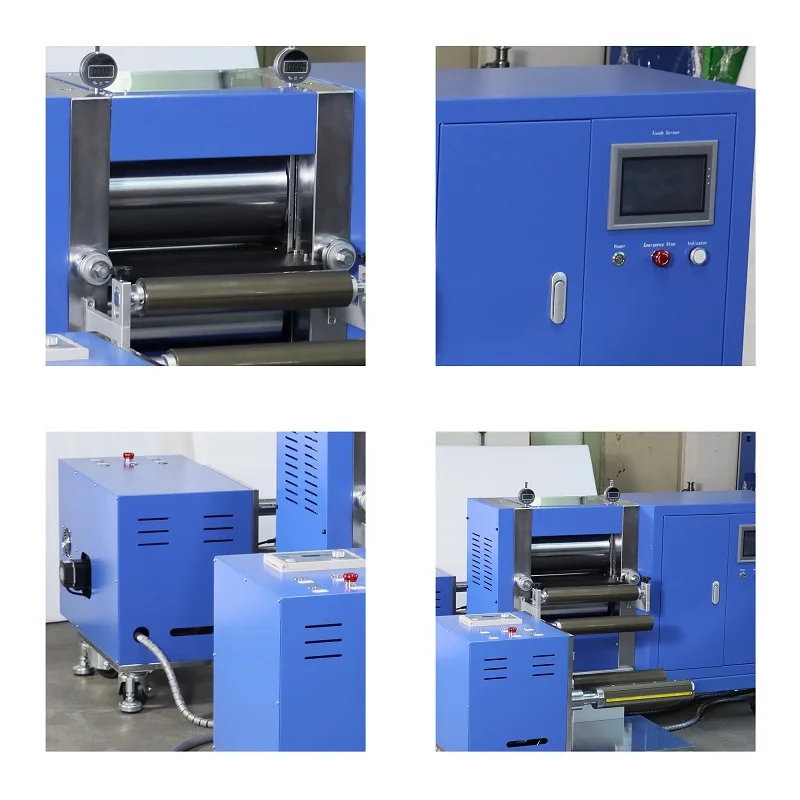 Laboratory Hydraulic Lithium Battery Electrode Calendering Roller Press ...