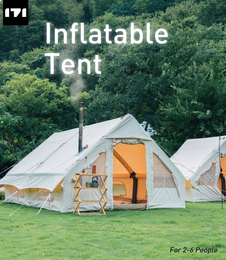 10x10ft Folding Waterproof Outdoor Camping 2 Room Glamping Family 4 ...