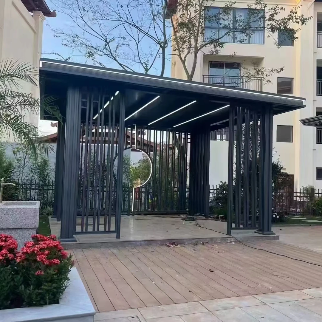 Large Outdoor Luxury Garden Pavilion Metal Hardtop Aluminum Waterproof ...