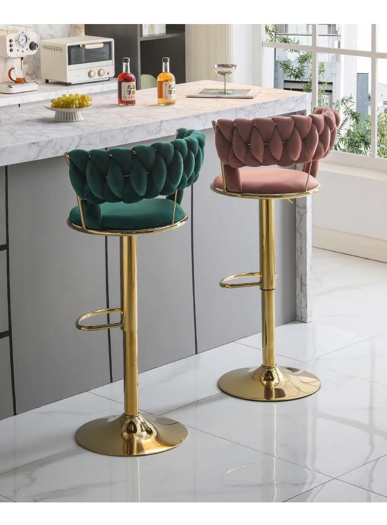 Dd2122 Kitchen Counter Bar Stools Modern Pu Leather Swivel Adjustable ...