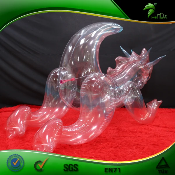 Hot Sale Inflatable Custom Transparent Dragon Inflatable Pink Shiny ...