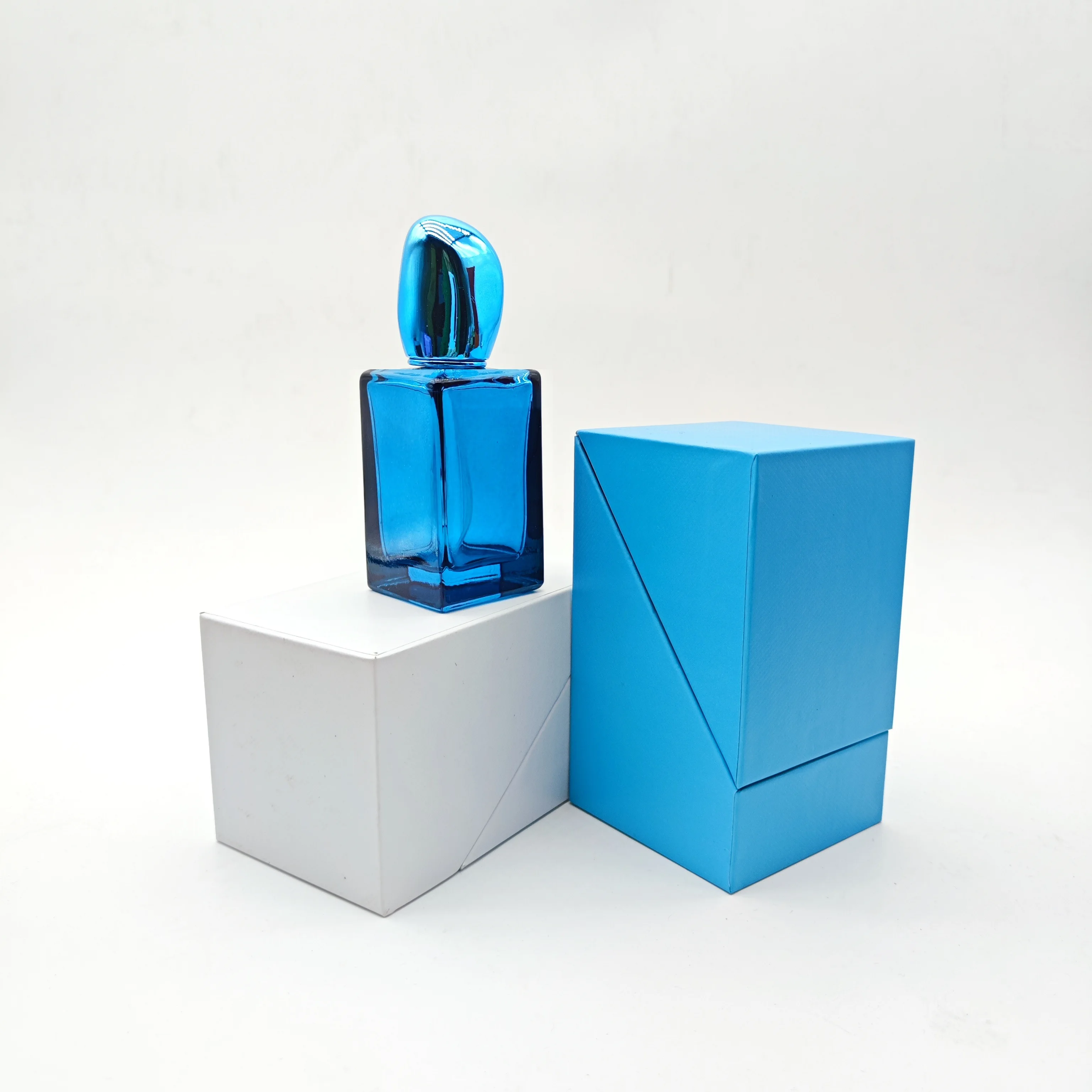 Luxury brand perfume bottle 50ml square perfume bottle with box