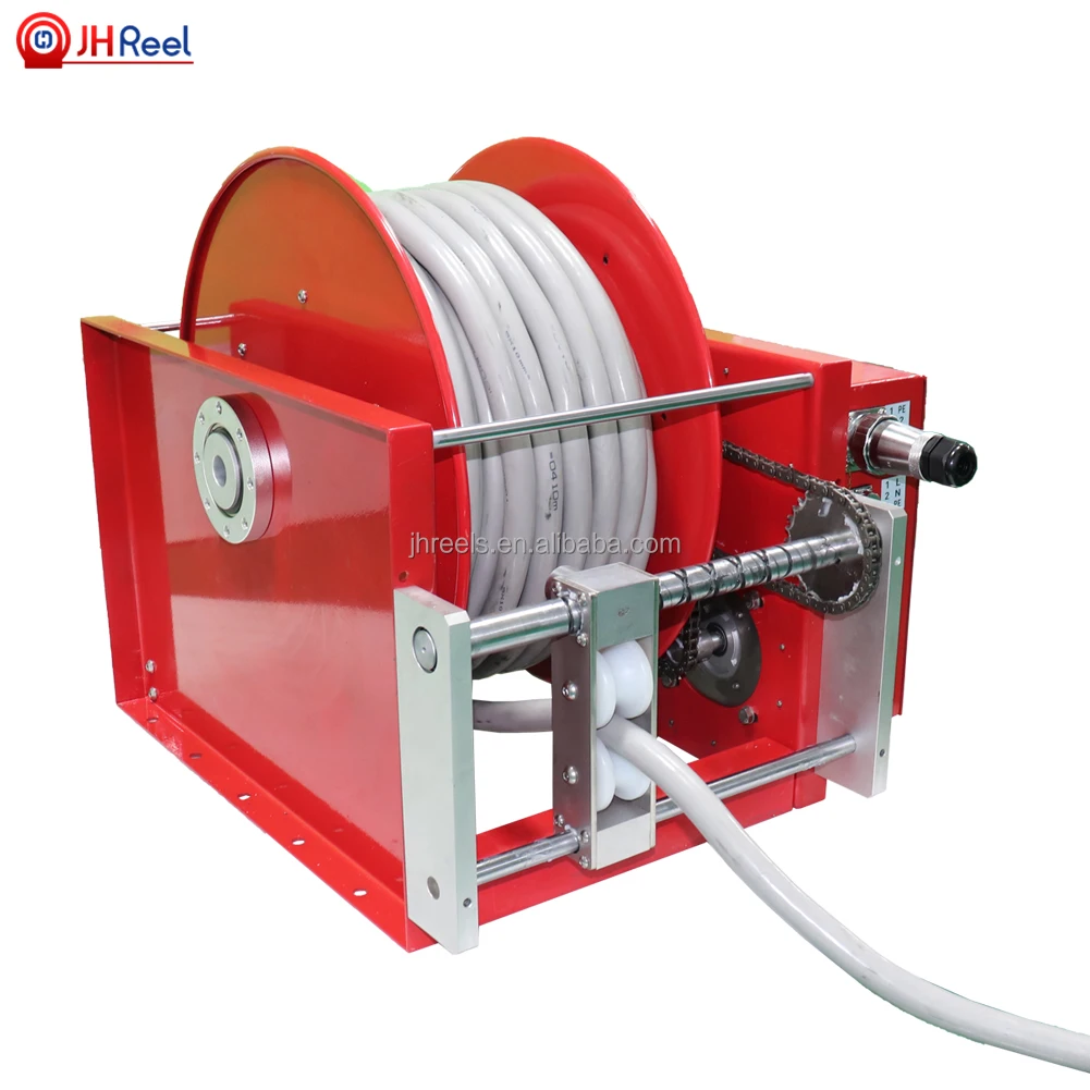Hand Crank Cable Reel with Slip Ring - 100mts, 12v DC