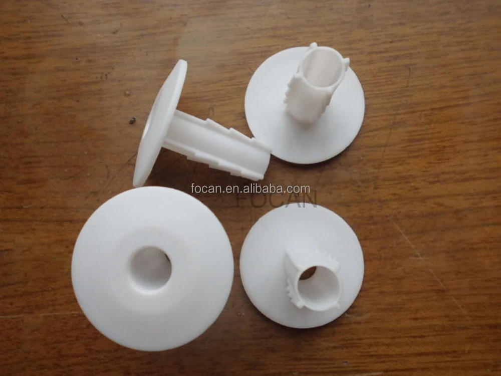 White Single Cable Bushes Feed Through Wall Cover Coaxial Hole Tidy Cap ...