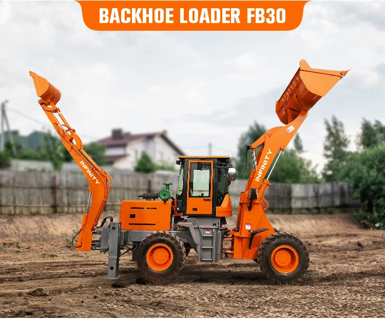 4x4 Wheeled New Articulated Front Loader Excavator Excavator Loader For ...