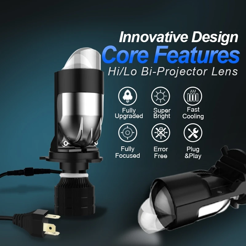 Dual Projector LED Headlights - Bright, Durable, Efficient