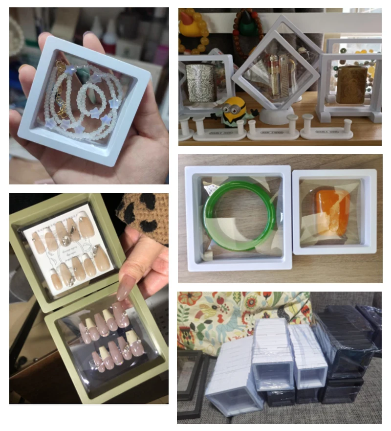Jewelry Box 3d Floating Frame Jewelry Display Packaging Case Ornament ...