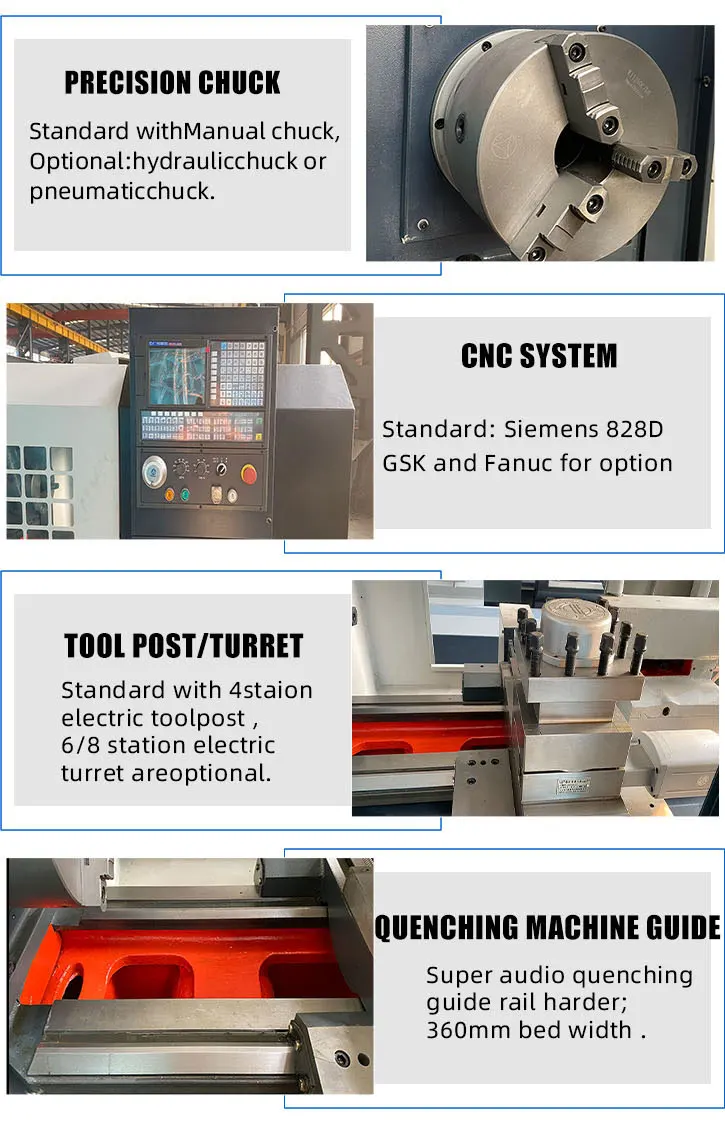 Ck6150x750 Cnc Turning Machine Lathe Small Horizontal Lathe Hard Rail ...