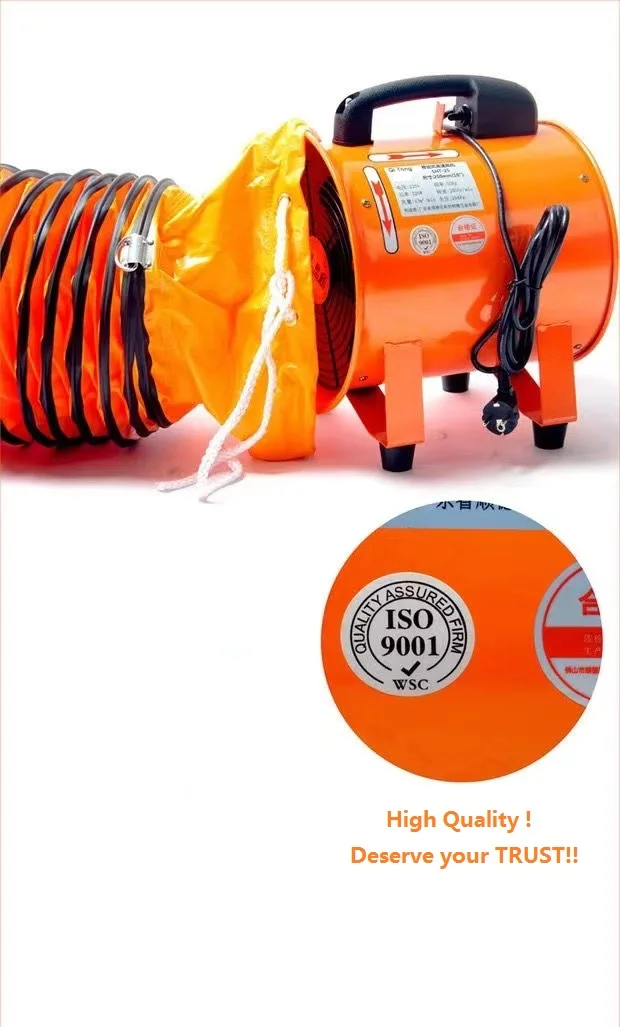 Aluminum Impeller Blade Portable Blower Fan Axial Flow Fans For Mining ...