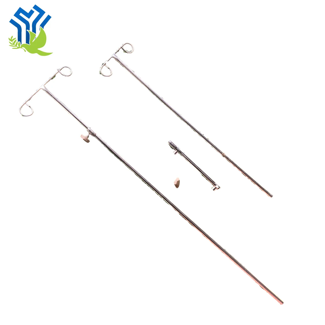 Hospital Adjusted Height Medical 2 Hooks Iv Pole Infusion Drip Stand ...