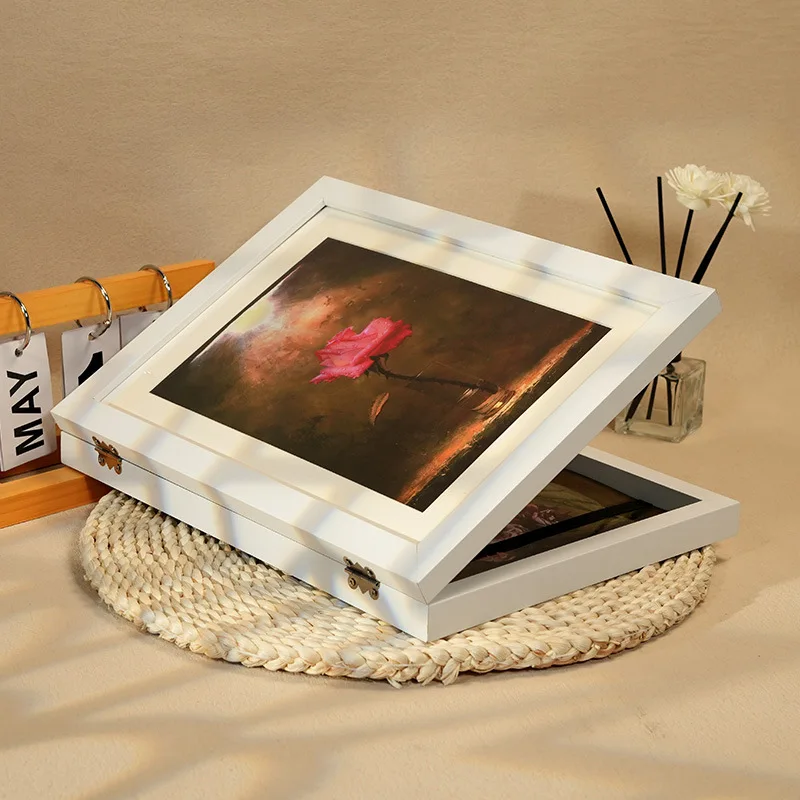 Simple Magnetic Flip Frame Storage Wooden Photo Frame A4 Home Creative ...