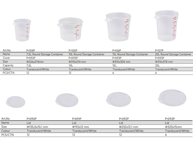 Commercial Kitchen Storage Container 1L Soup Vegetable Container PC ...