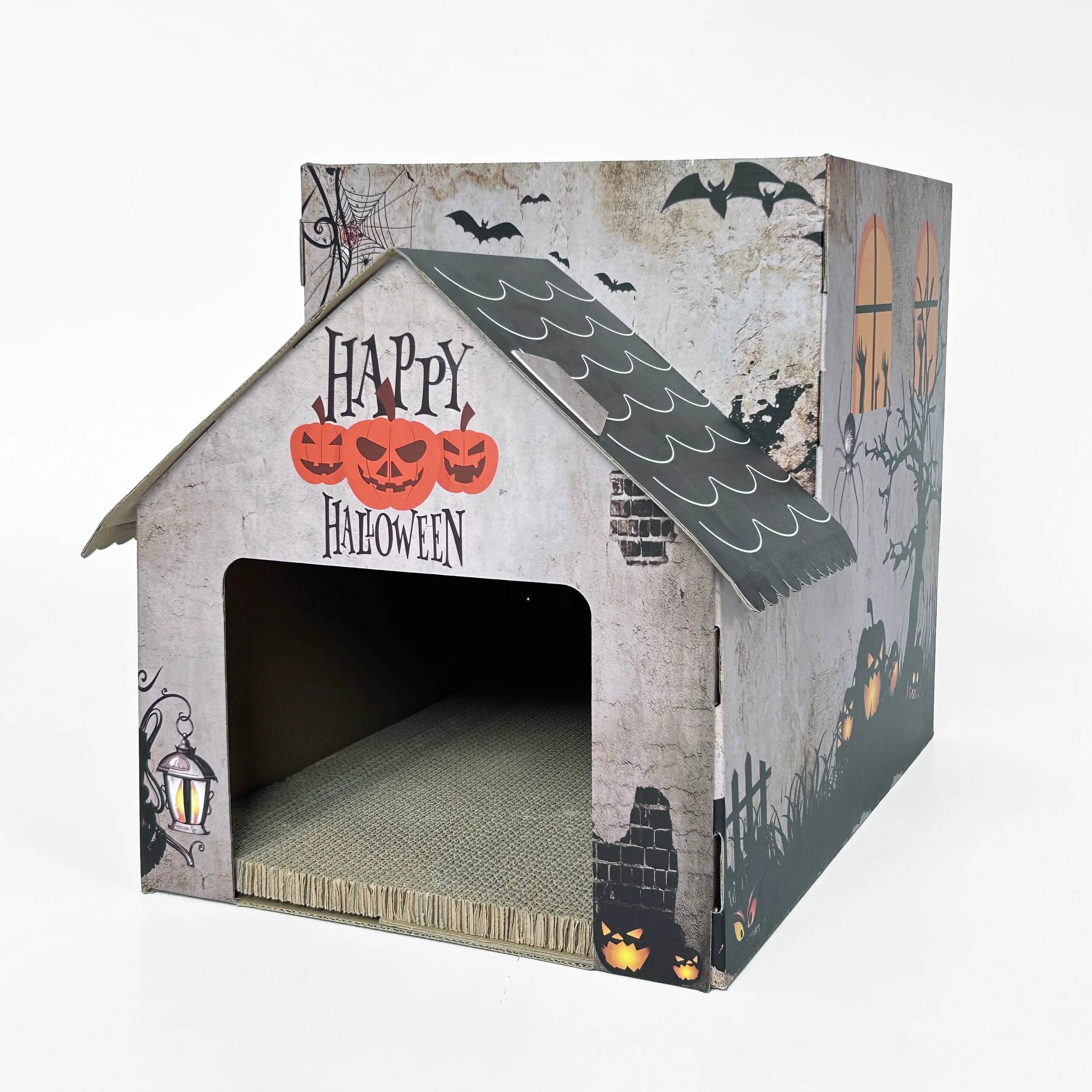 Custom Eco Friendly Scratcher Cardboard Halloween DIY Cat Scratching ...
