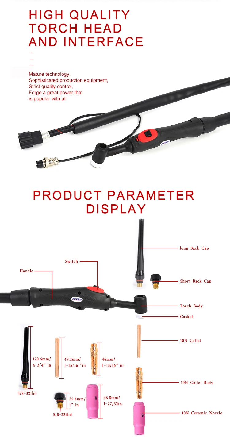 Tig Welding Torch Parts Stubby Collet 10n21s 10n22s 10n23s 10n23sm ...