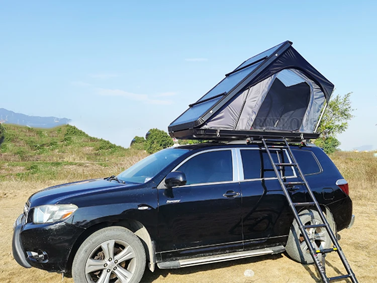 Triangle Clam Shell Rooftop Tent for 1-2 Person Outdoor Car Camping ...