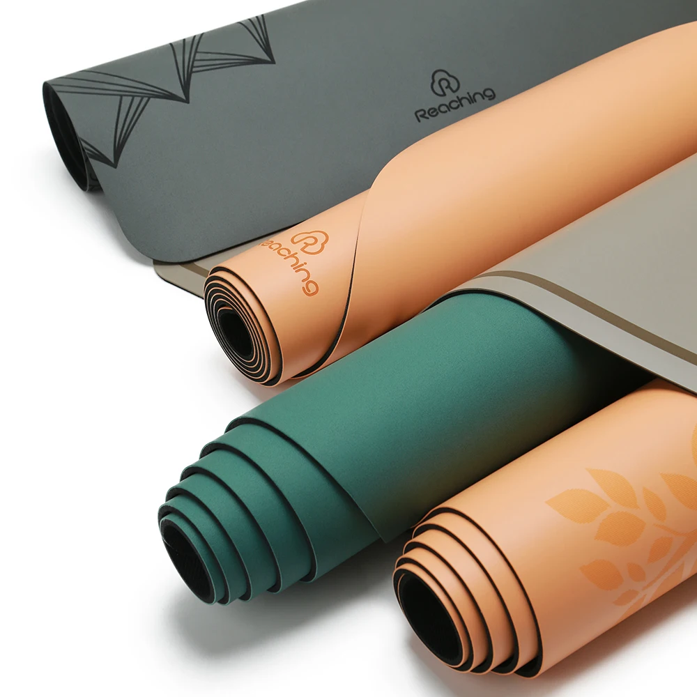 Custom PU Leather Coconut Rubber Yoga Mat - Non-slip
