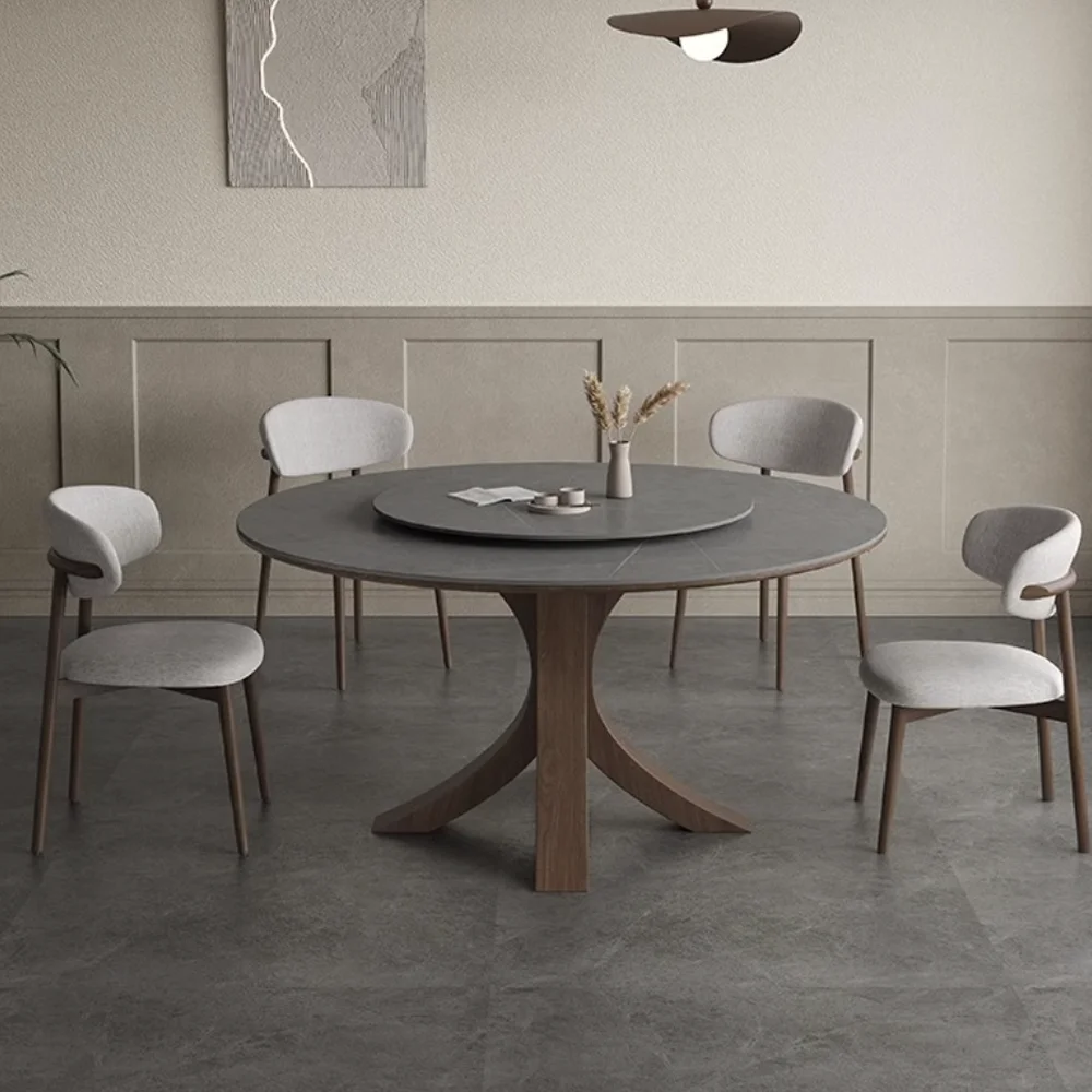 Luxury Slate Round Dining Table - Perfect for Multi-person