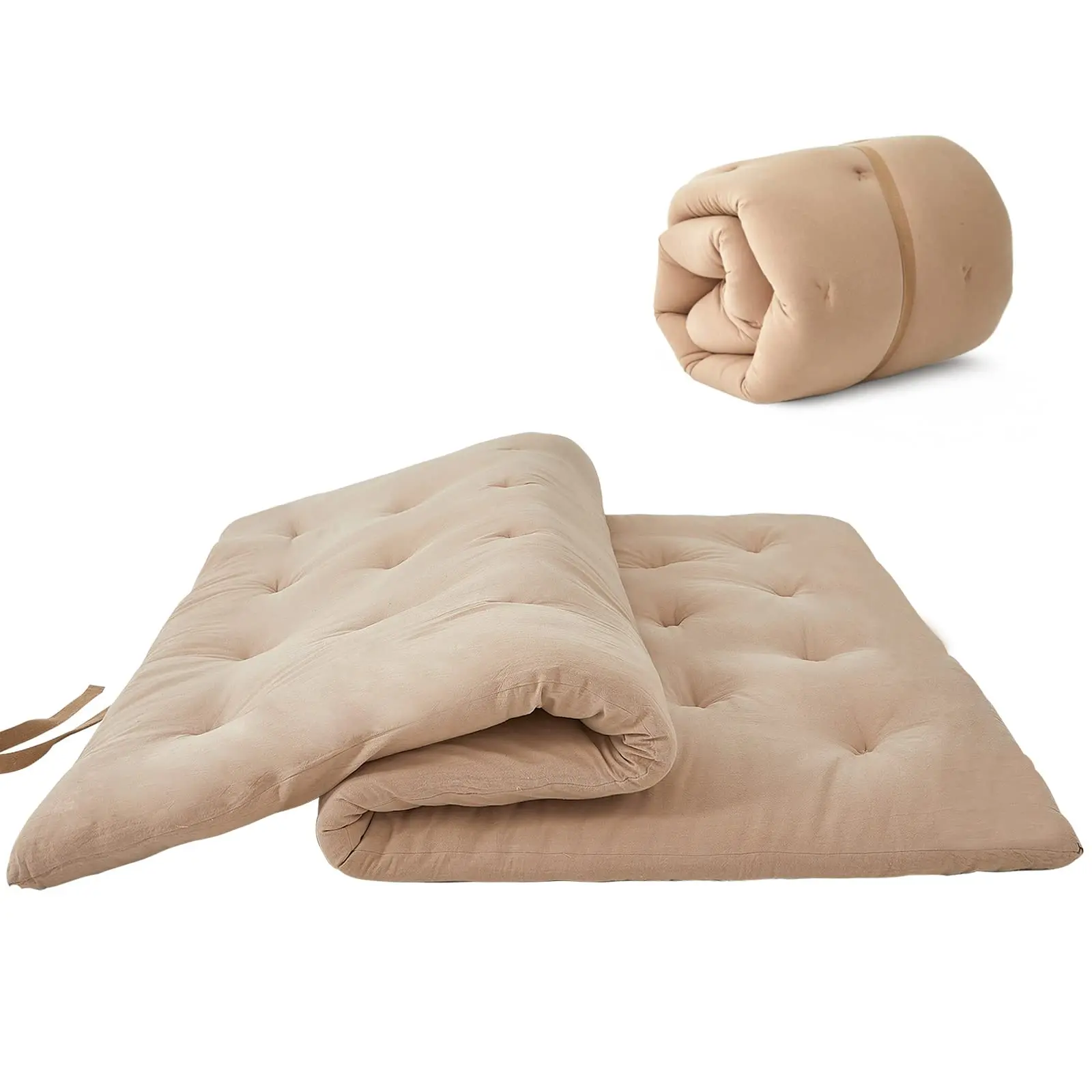 60"x 80" Cotton Japanese Tatami Mat Futon Folding Mattress Non-Slip and ...