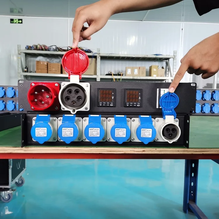 2u Rack Case Pack Power Splitter Switchboard for Pro Audio Socapex ...