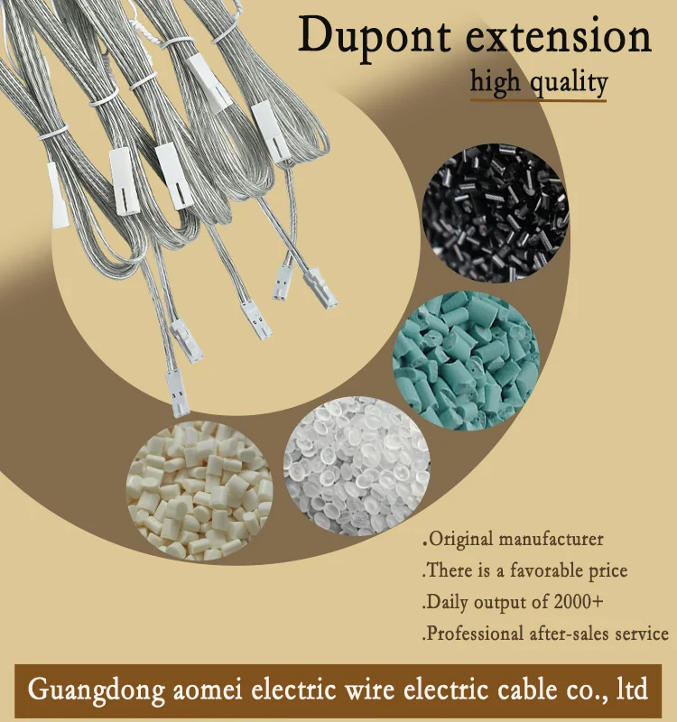 2-Pin DuPont 2.54mm Copper Terminal Connector LED Lamp Plug Wire ...