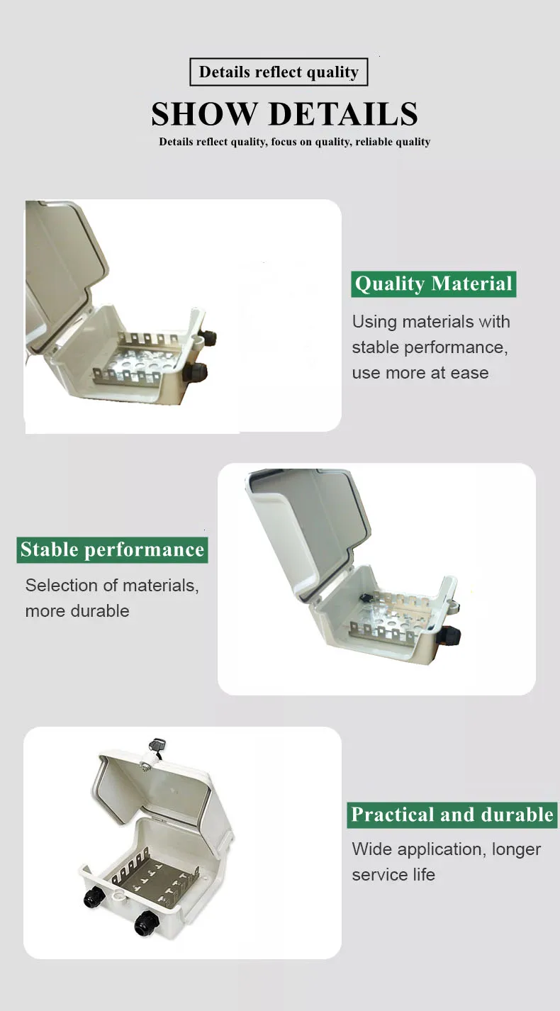 50 Pairs Outdoor Waterproof Telephone Distribution Box For Krone Module ...