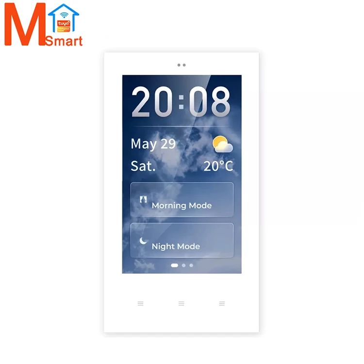 US 4-inch tuya Smart central control panel ZigBee Gteway light switch ...