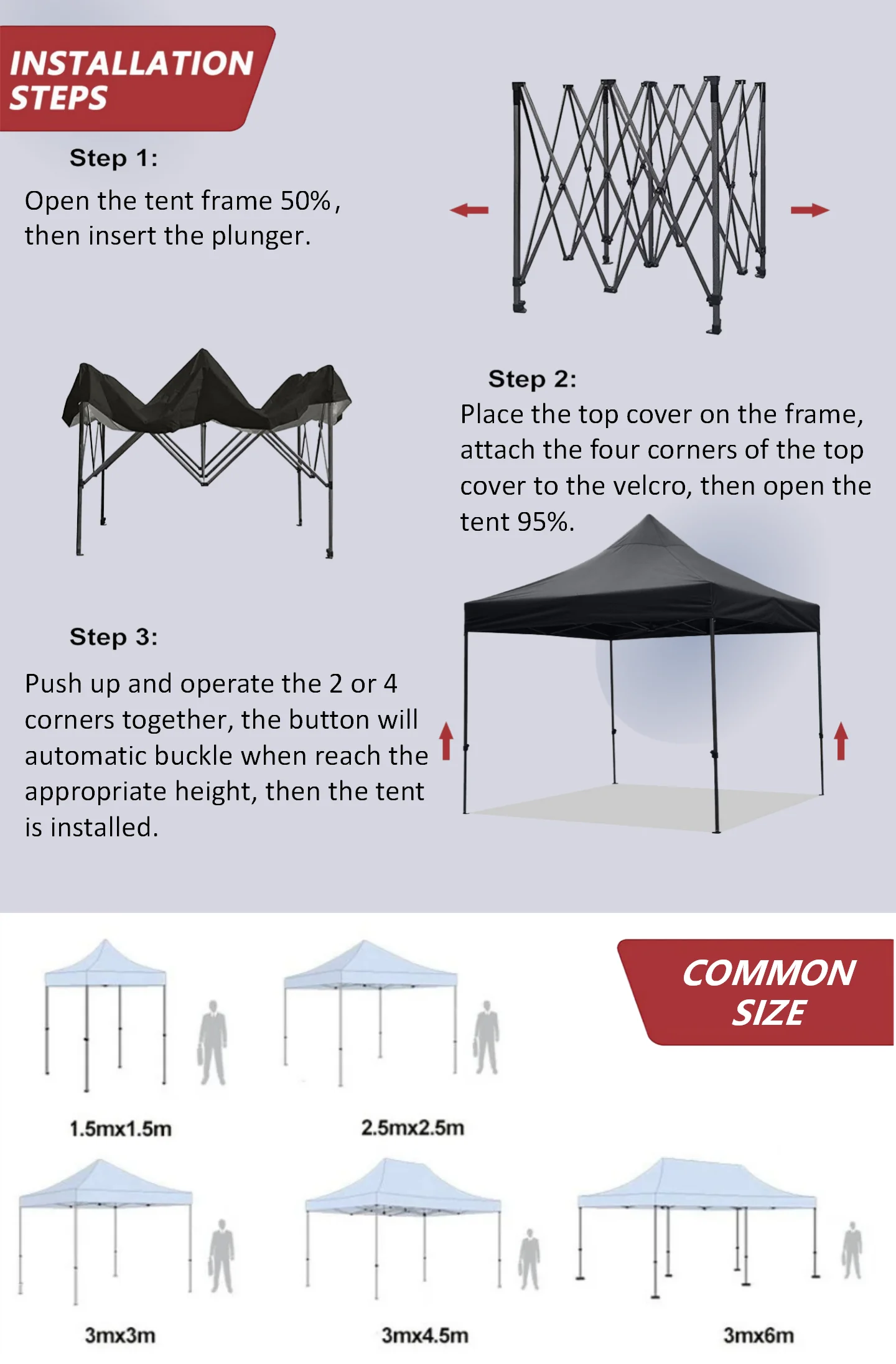 2x2 2x3 3x3 Waterproof Folding Pop up White Canopy Tent Outdoor Patio ...