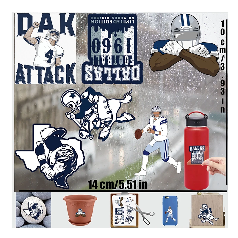 Custom Uv Transfer Dtf American Football Team Transparent 3d Printing ...