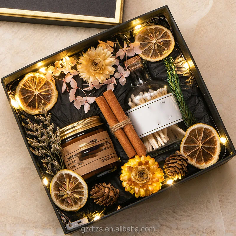 Holiday Gift Box Set Christmas Gift Dried Flower Aromatherapy Smokeless ...