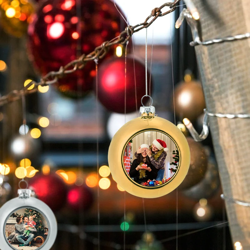 Christmas Ornament 10cm 8cm 6cm Christmas Plastic Open Round Clear Ball ...