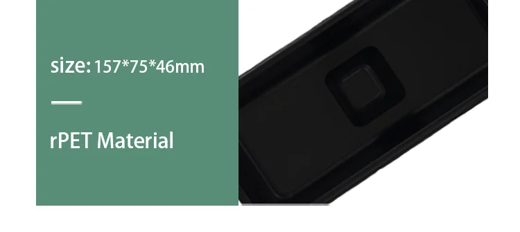 Rpet Large Rectangle Recyclable Food Grade Plastic Cake Box Bread Food Container Take Away Clear ...