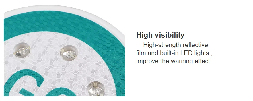 Dual-Sided LED Traffic Control Sign & Pedestrian Warning Sign for Two ...