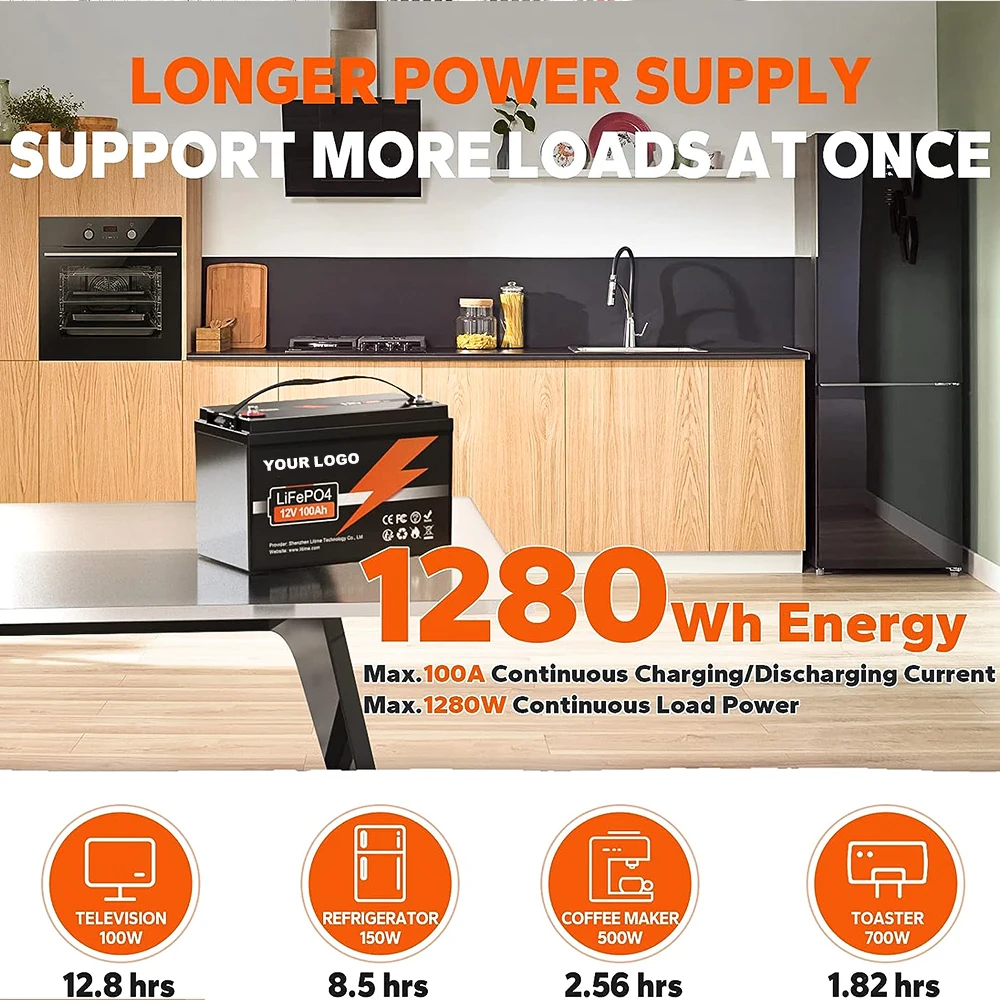 Custom Deep Cycle 12v 12.8v 50ah 100ah 200ah Car Auto Rechargeable Lfp ...