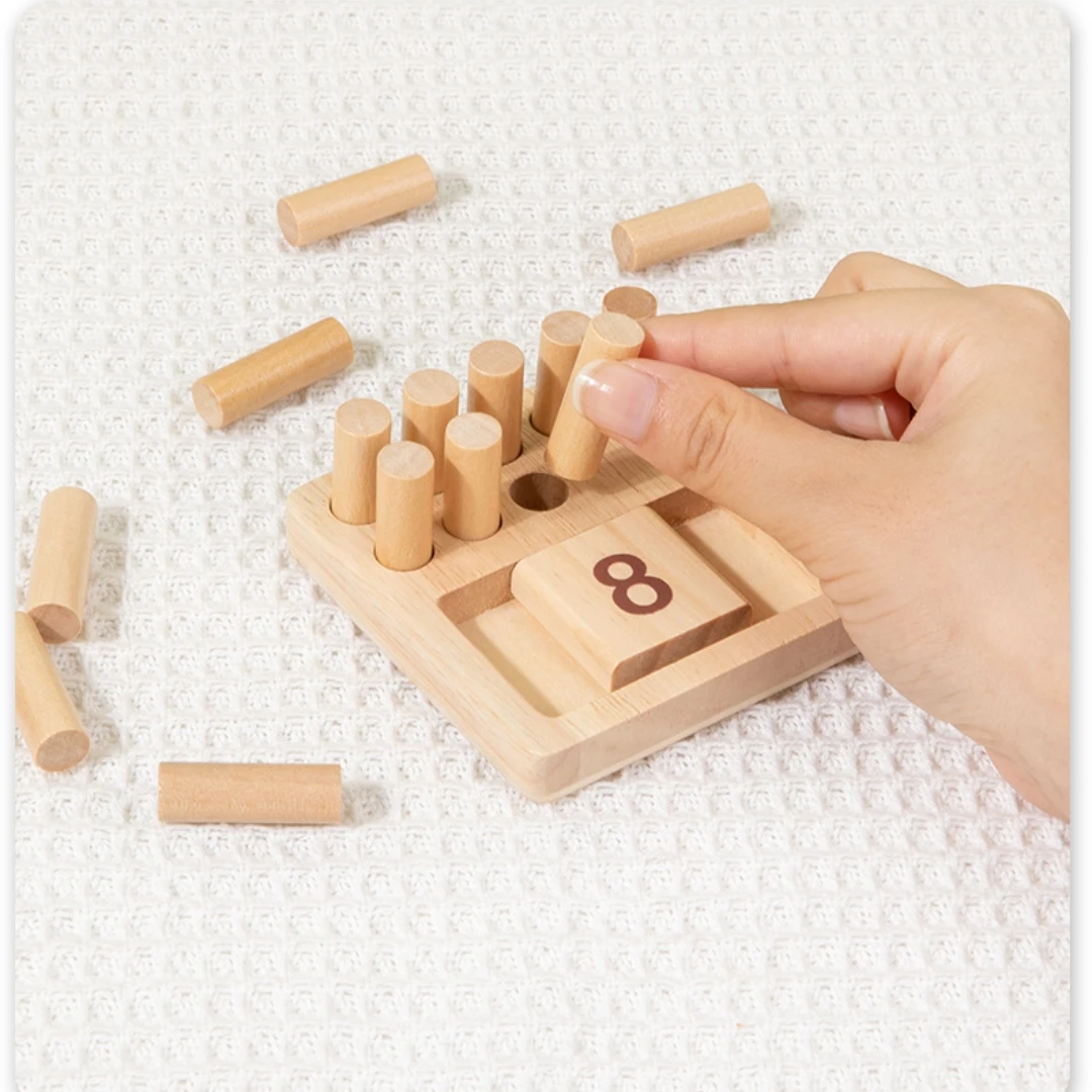 Math Montessori Numbers Counting Boards Addition Subtraction Wooden ...
