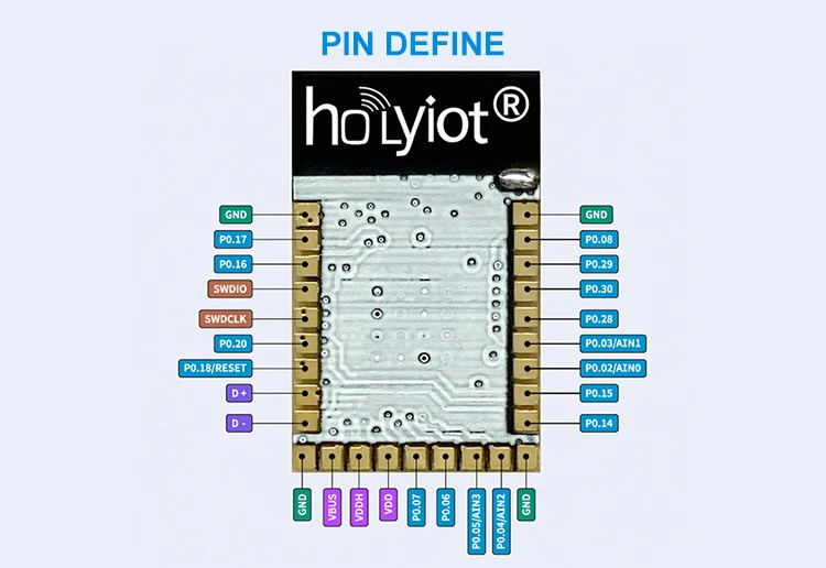 Holyiot Ce Fcc Rosh nRF52820 Iot Wireless Data Transmission Wireless ...
