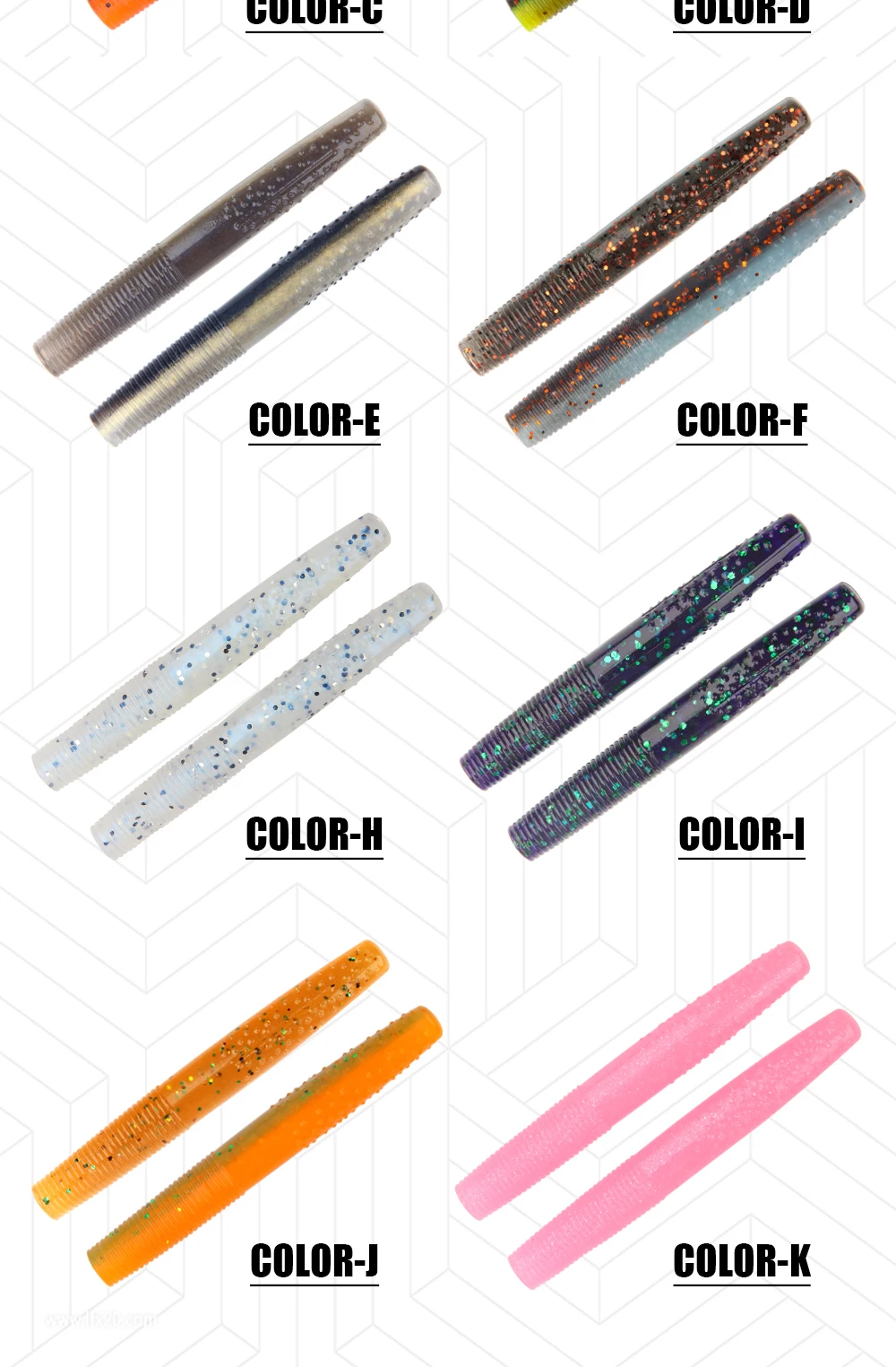 Spinpoler Fat Worm Senko Finesse Tpr Ned Worm Rig 2.75" Stickbait Soft ...