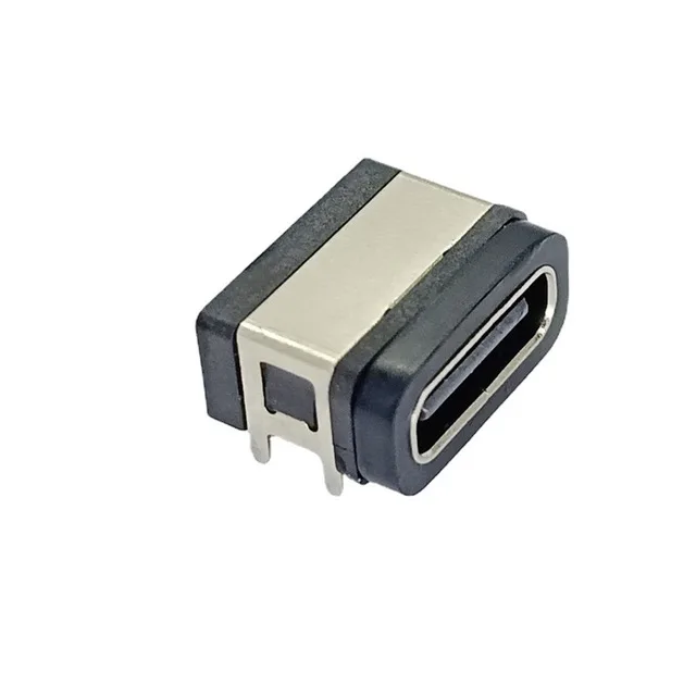 Waterproof Usb Connector Type-c Female 6 Pin Board Type-c Interface ...