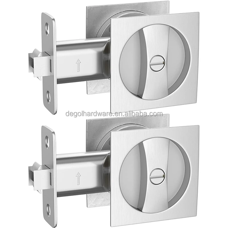Safety Pocket Door Lock Matte Black Square Locks for Pocket Doors ...