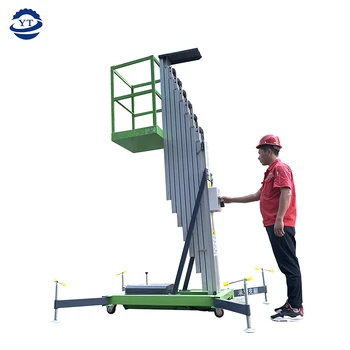 4-14m Portable Vertical Hydraulic Ladder Mast Lift Electric Man ...