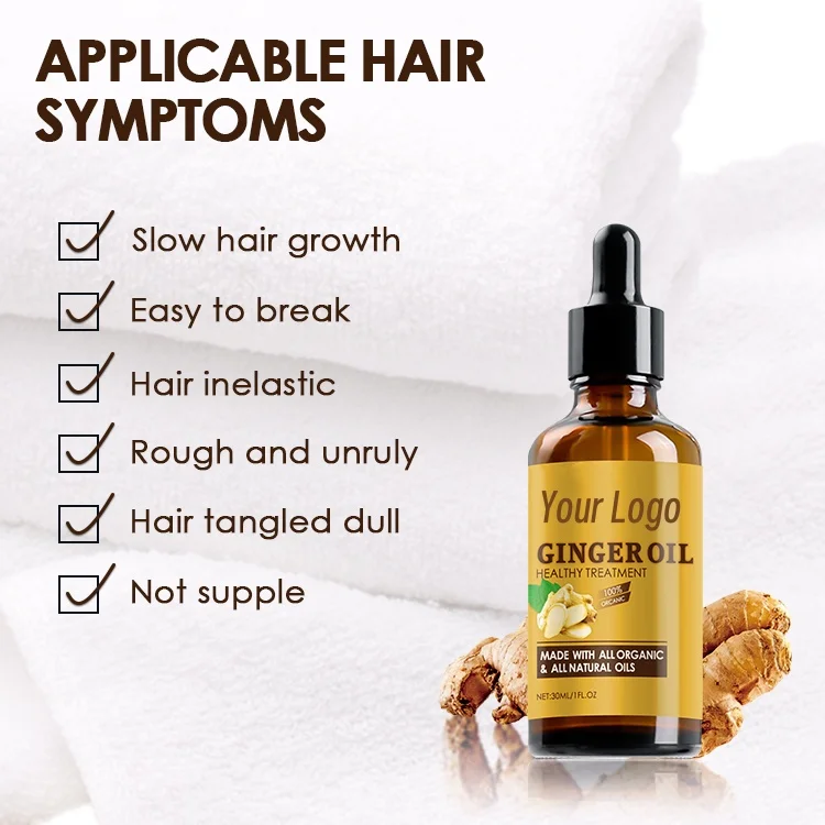 Oem Ginger Hair Growth Serum Natural Organic Custom Hair Care Hair Loss ...
