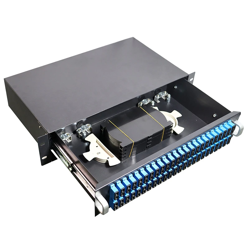 Alibaba.com: 1U 2U 4 12 24 48 port rack mounted fiber optic patch panel with splitter box and ...