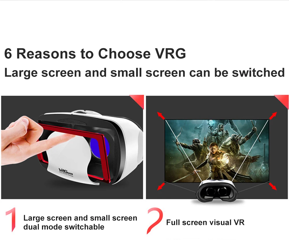 3d Vr Glasses Games Virtual Reality Full Screen Visual Wide-angle Vr ...